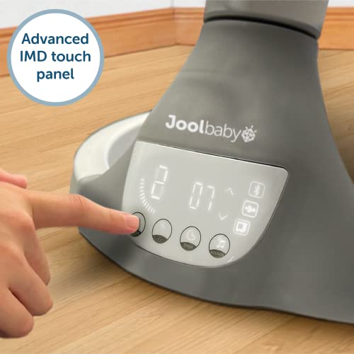 Nova Baby Swing for Infants - Motorized Bluetooth Swing, Music Speaker with 10 Preset Lullabies, Remote Control, Gray - Jool Baby
