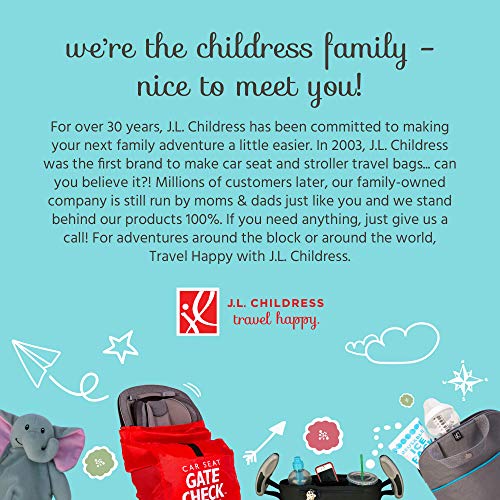 J.L. Childress Ultimate Backpack Premium Padded Car Seat Travel Bag - Large, High Quality, Durable, Secure, Universal Airport Gate Check Bag, Black