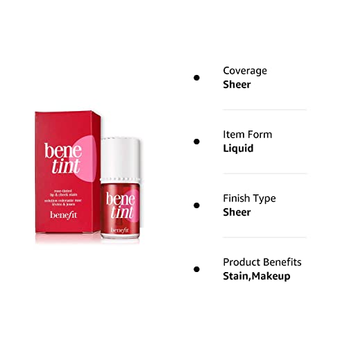 Benefit Cosmetics Benetint Rose Tinted Lip & Cheek Stain, 0.33 Ounce