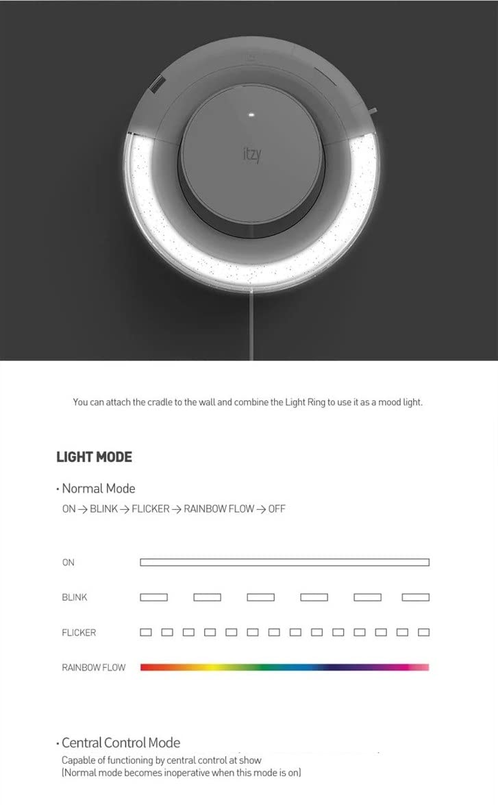KPOPINTOUCH ITZY Official Light Ring with Wrist Strap Fan Cheering Lightstick for K-Pop Idol Concert Lightup Lighting Merchandise