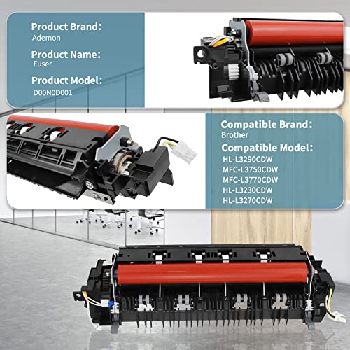 Ademon Fuser Kit Compatible Brother Printer,115 Volt Fuser Fixing Unit Replacement Brother HL-L3270CDW,HL-L3290CDW, MFC-L3750CDW, MFC-L3770CDW, Maintenance Kit Brother Printer Parts 15000Yield