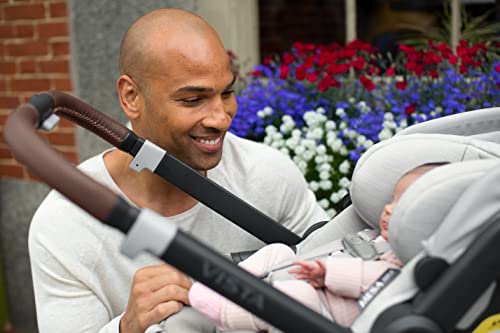 Vista V2 Stroller - Greyson (Charcoal Melange/Carbon/Saddle Leather) + MESA MAX - Greyson (Charcoal Melange | Merino Wool)