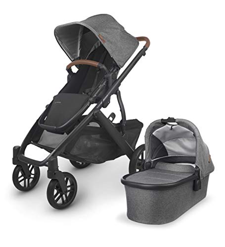 Vista V2 Stroller - Greyson (Charcoal Melange/Carbon/Saddle Leather) + MESA MAX - Greyson (Charcoal Melange | Merino Wool)