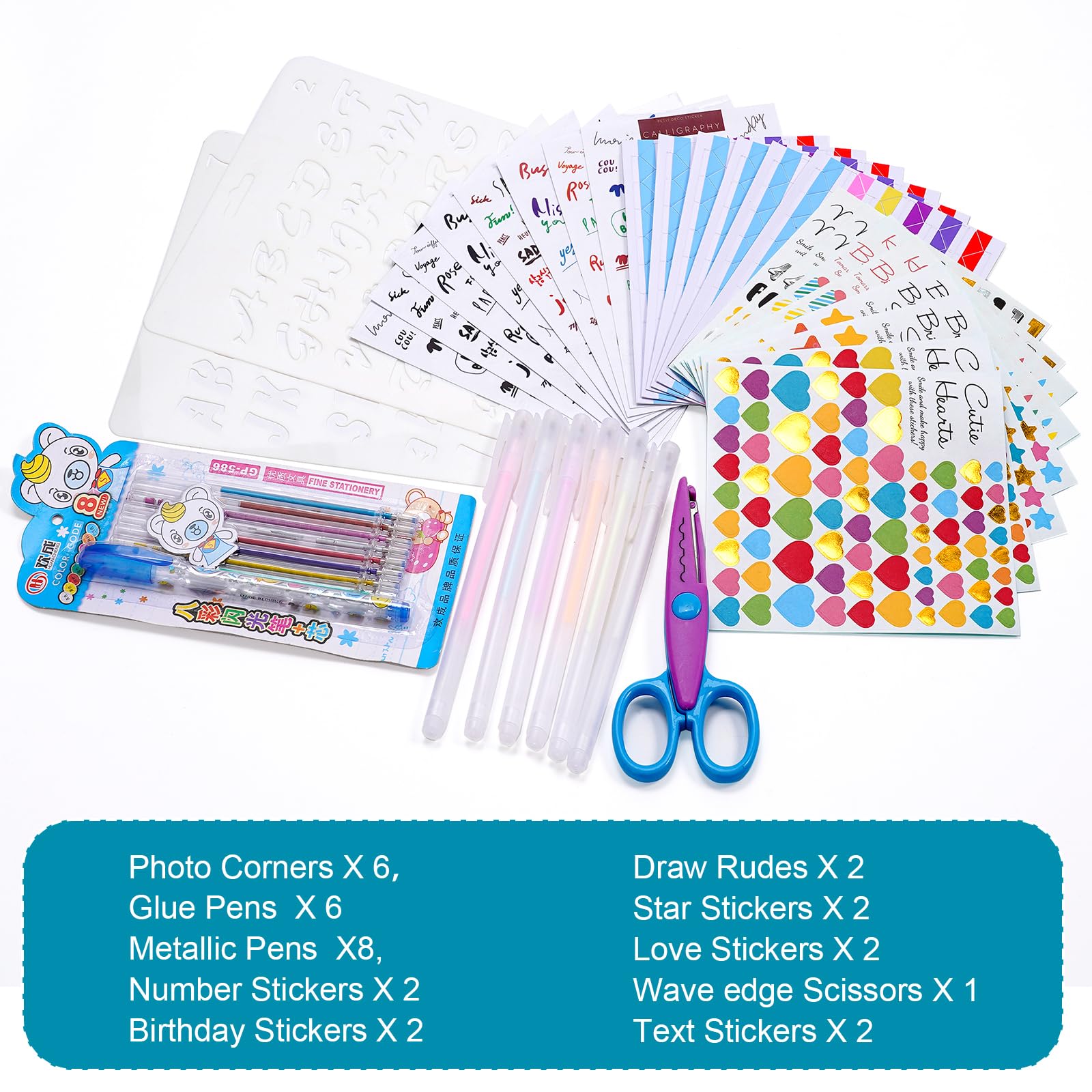 COMBIUBIU Scrapbooking Supplies for our adventure book, Travel Journal,Wedding Planner, Memory Book,Guest Book,Scrapbooking Kit,Scrapbooking Tools for Photo Ablum Scrapbooking and Card Making