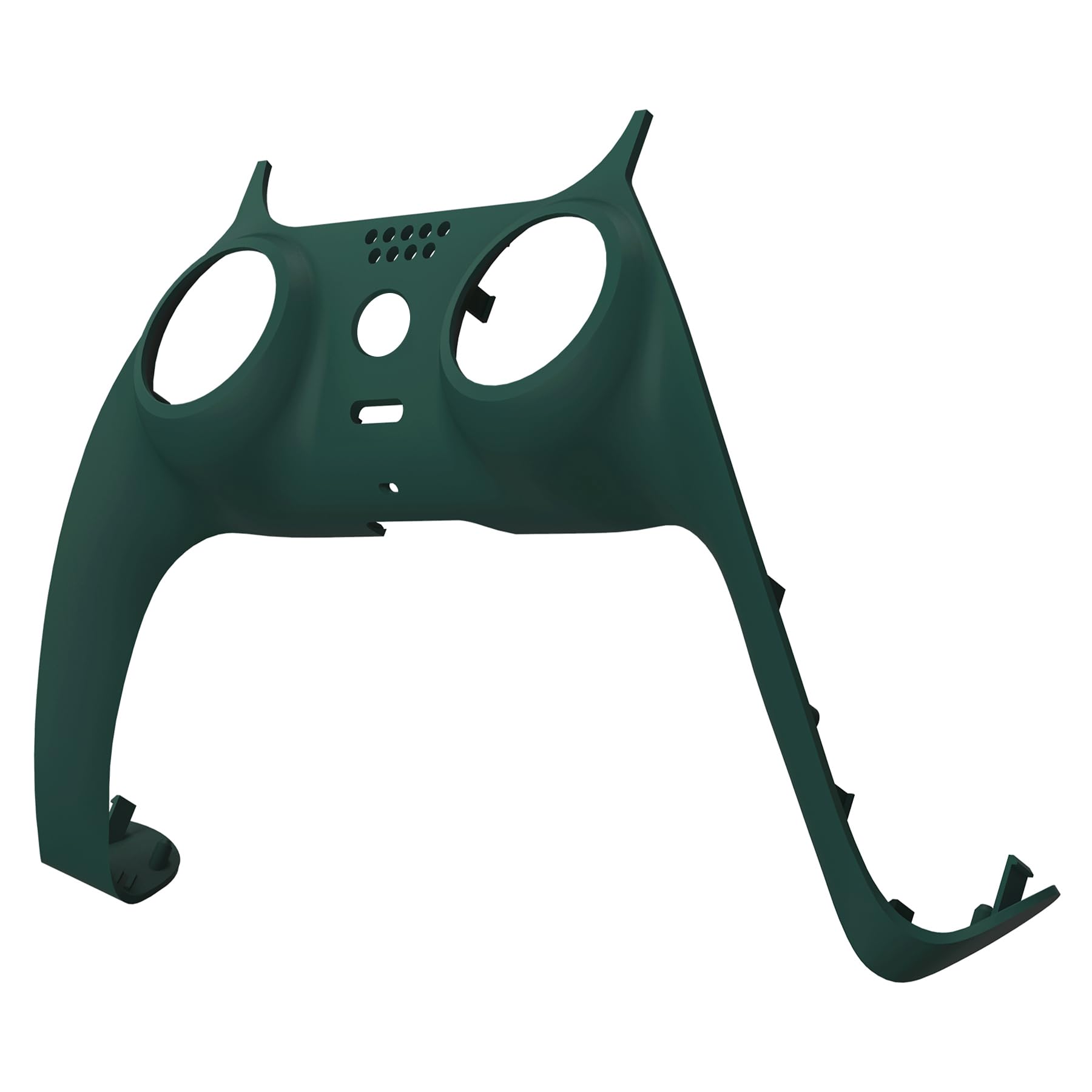 eXtremeRate Racing Green Decorative Trim Shell Compatible with p s 5 Controller, Soft Touch DIY Replacement Clip Shell, Custom Plates Cover Compatible with p s 5 Controller with Accent Rings