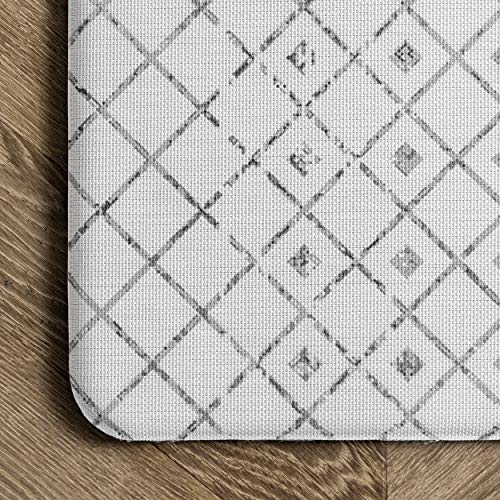 nuLOOM Moroccan Anti Fatigue Kitchen or Laundry Room Comfort Mat, 18" x 30", Light Grey