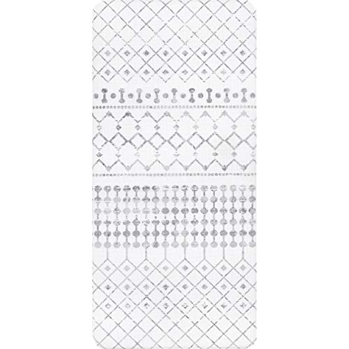 nuLOOM Moroccan Anti Fatigue Kitchen or Laundry Room Comfort Mat, 18" x 30", Light Grey