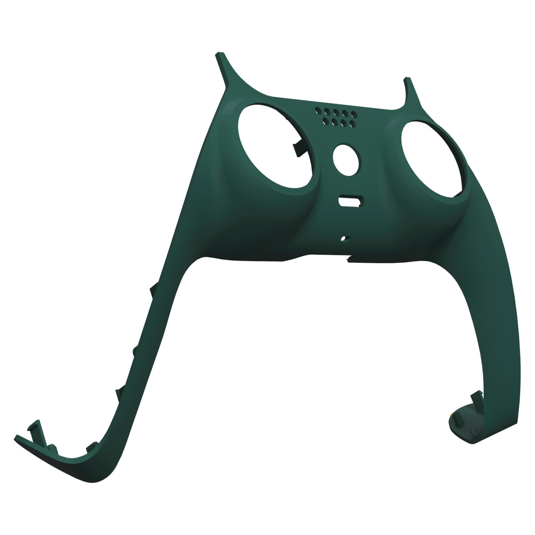 eXtremeRate Racing Green Decorative Trim Shell Compatible with p s 5 Controller, Soft Touch DIY Replacement Clip Shell, Custom Plates Cover Compatible with p s 5 Controller with Accent Rings
