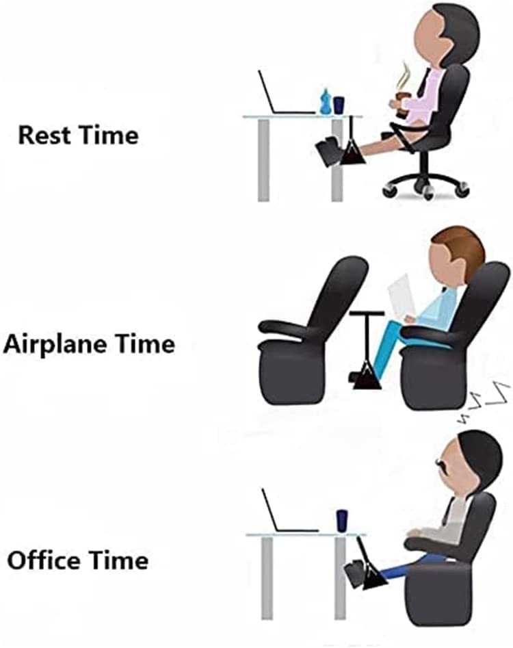 Foot Rest,Portable Travel Footrest Flight Carry-On Foot Rest Adjustable Height Foot Rest Travel Accessories Footrests Hammock,Black