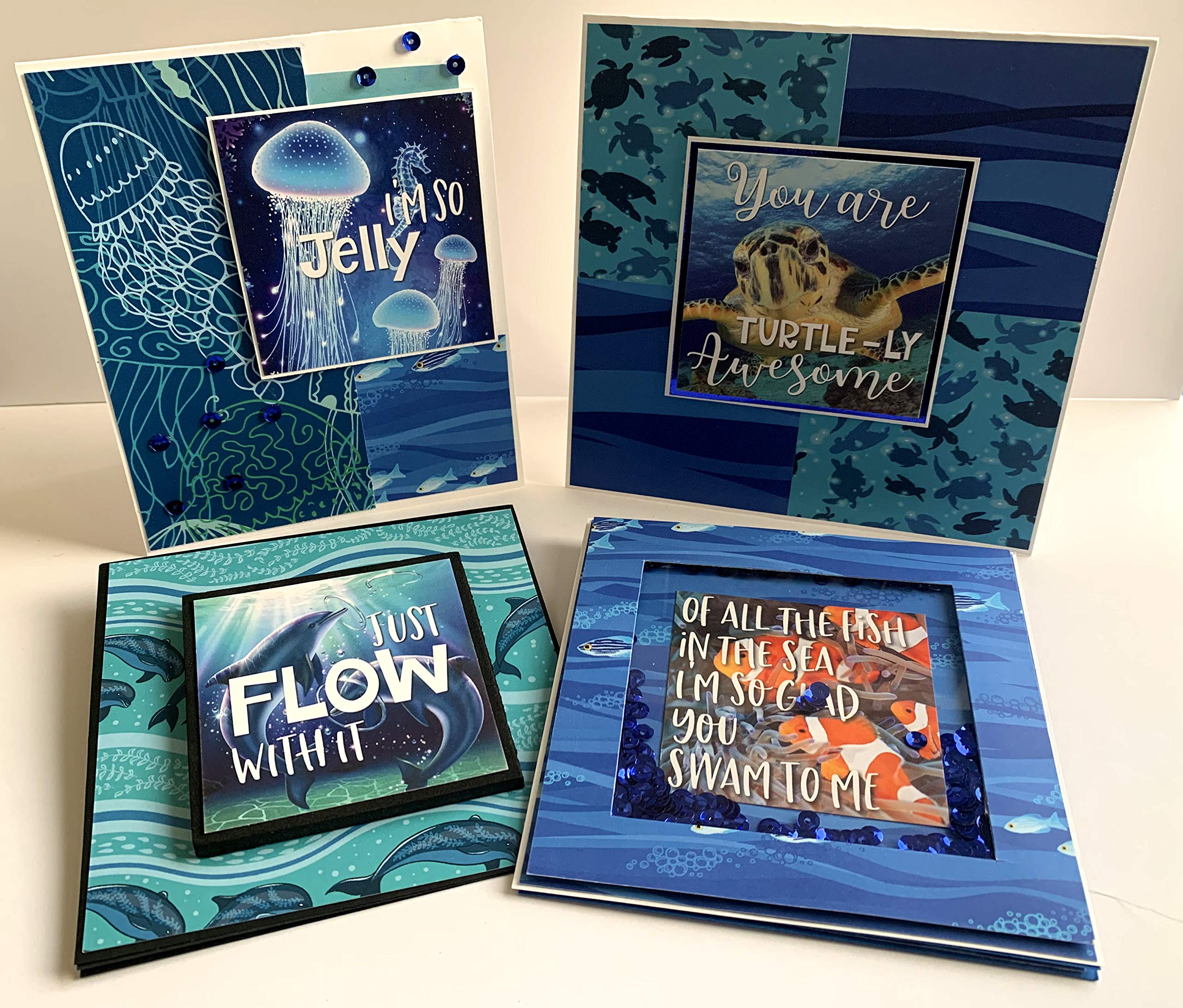 Reminisce Sea Life Collection Scrapbook Kit Paper Crafts, Multi Color Palette, 12x12 inches