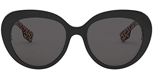 BURBERRY Sunglasses BE 4298 382287 Top Black On Print Tb Red