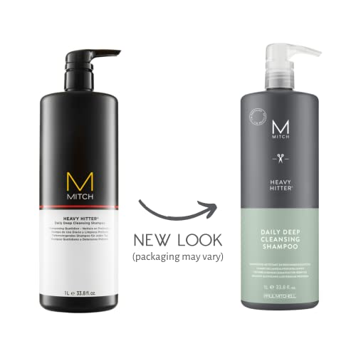 Paul Mitchell MITCH Heavy Hitter Daily Deep Cleansing Shampoo for Men, For All Hair Types, 33.8 fl. oz.