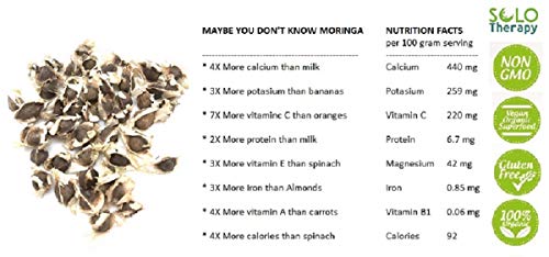 Organic Moringa Seeds | 1000 Seeds Approx.| Premium Quality | PKM1 Variety | Edible | Planting | Moringa Oleifera| Malunggay | Semillas De Moringa | Drumstick Tree | Non-GMO | Product from India