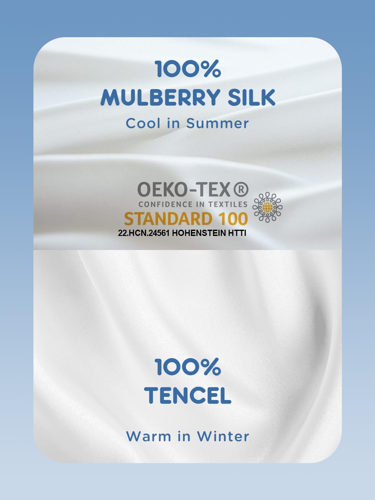 Mulberry Silk Pillowcase for Hair and Skin, SGMSILK 22 Momme Natural Silk Pillow Cases with Zipper, 6A Soft and Smooth Single Sided Pure Silk Pillow Cover (White, Queen 20"x30")