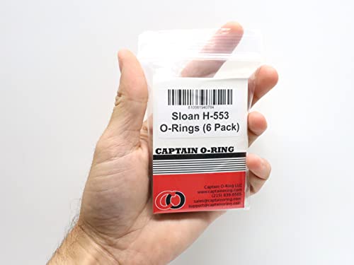 Captain O-Ring Replacement H-553/5308696 / P6000-C31 / A912809-0070A Orings for Zurn, Sloan, Royal/Regal, American Standard Flushometer Valve Tailpiece (6 Pack)