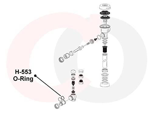 Captain O-Ring Replacement H-553/5308696 / P6000-C31 / A912809-0070A Orings for Zurn, Sloan, Royal/Regal, American Standard Flushometer Valve Tailpiece (6 Pack)