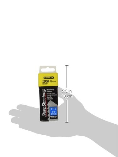 Stanley TRA708T Sharpshooter 1/2-Inch Leg Length Staples, Steel (1000 Count)