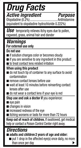 Pataday Once Daily Relief Allergy Eye Drops by Alcon, for Eye Allergy Itch Relief, 2.5 ml