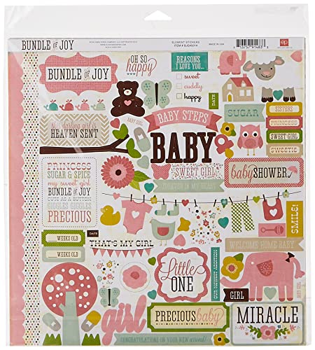 Echo Park Paper Company Echo Park Paper BJG45016 Bundle of Joy Girl Collection Scrapbooking Kit, 12-x-12-Inch