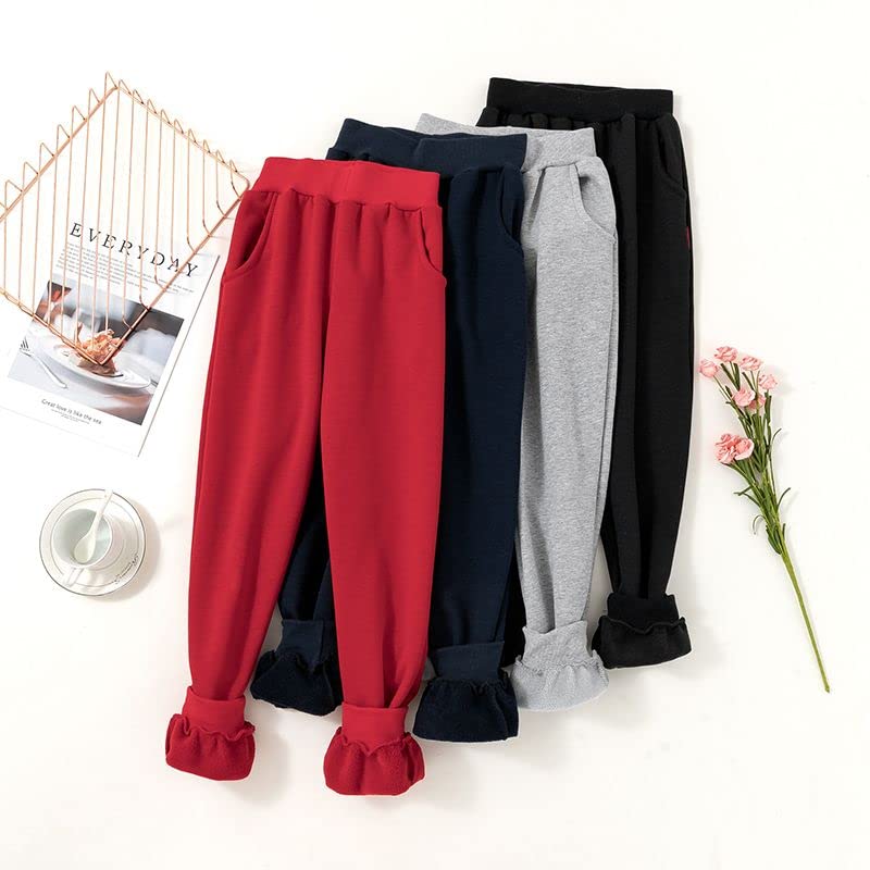 GFQLONG Toddler Baby Boys 2 Pack Cotton Active Jogger Pants,Kids Casual Athletic Sweatpants Solid Pocket Bottoms,Navy Blue+Blue 2-3T