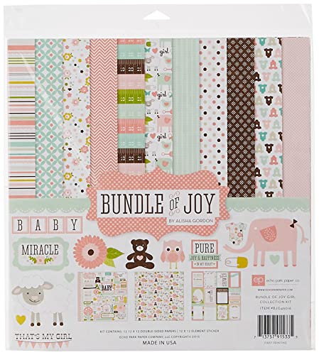 Echo Park Paper Company Echo Park Paper BJG45016 Bundle of Joy Girl Collection Scrapbooking Kit, 12-x-12-Inch