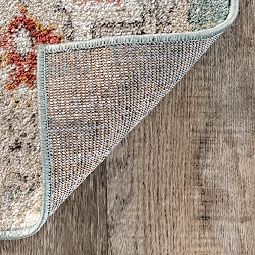 nuLOOM Rose Persian Vintage Area Rug, 4' x 6', Beige