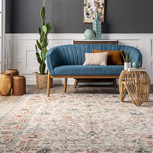 nuLOOM Rose Persian Vintage Area Rug, 4' x 6', Beige