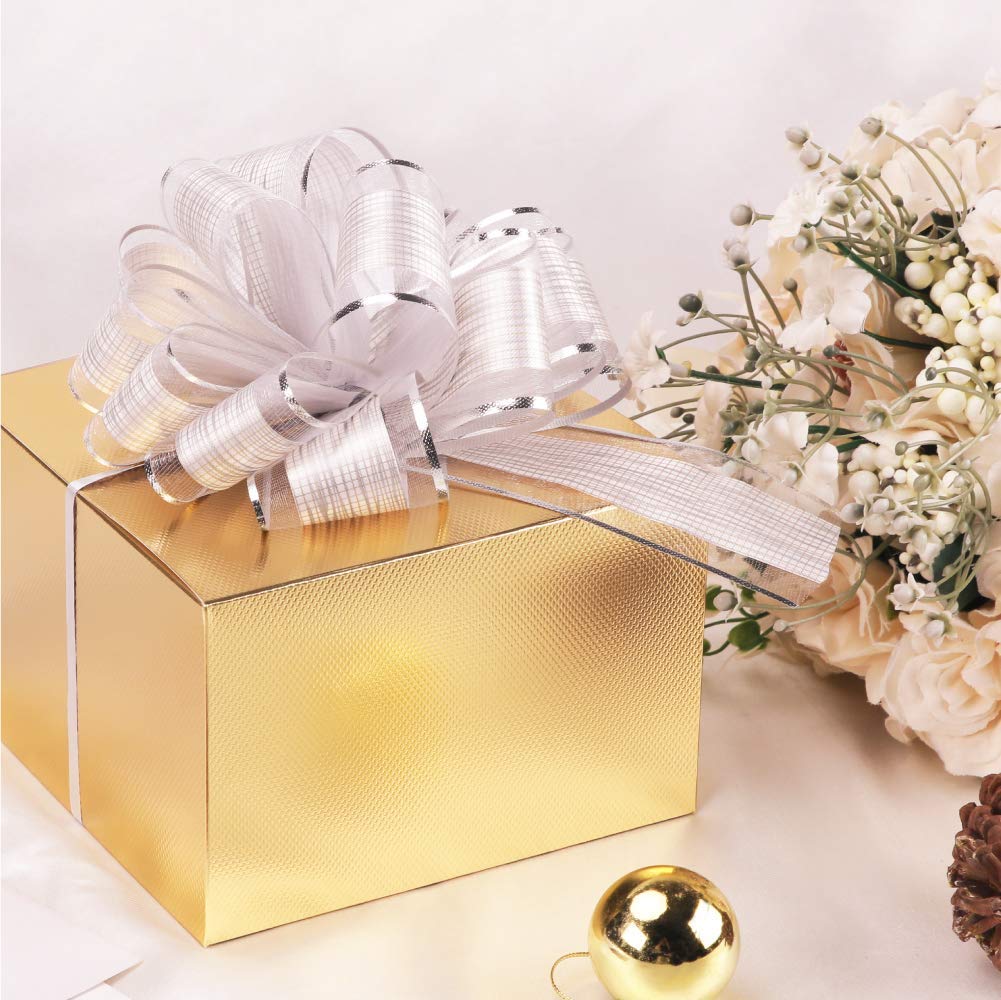 PACKQUEEN 10 Gift Boxes 6x6x4 Inches Small Gift Boxes with Lids, Gold Gift Boxes Bulks for Wedding, Party, Birthday, Bridesmaid Proposal Boxes for Light Weight Gifts (Glossy Gold, Grain Texture)