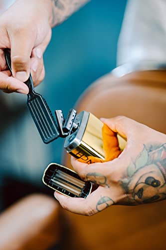 Foil Shaver by SUPREME TRIMMER - STF602 (150 Min Runtime) Wet/Dry Pro Barber Electric Razor Bald Head - Gold Crunch