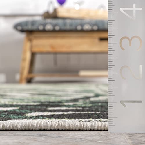 nuLOOM Kalene Double Palm Indoor/Outdoor Area Rug, 8' x 10', Green