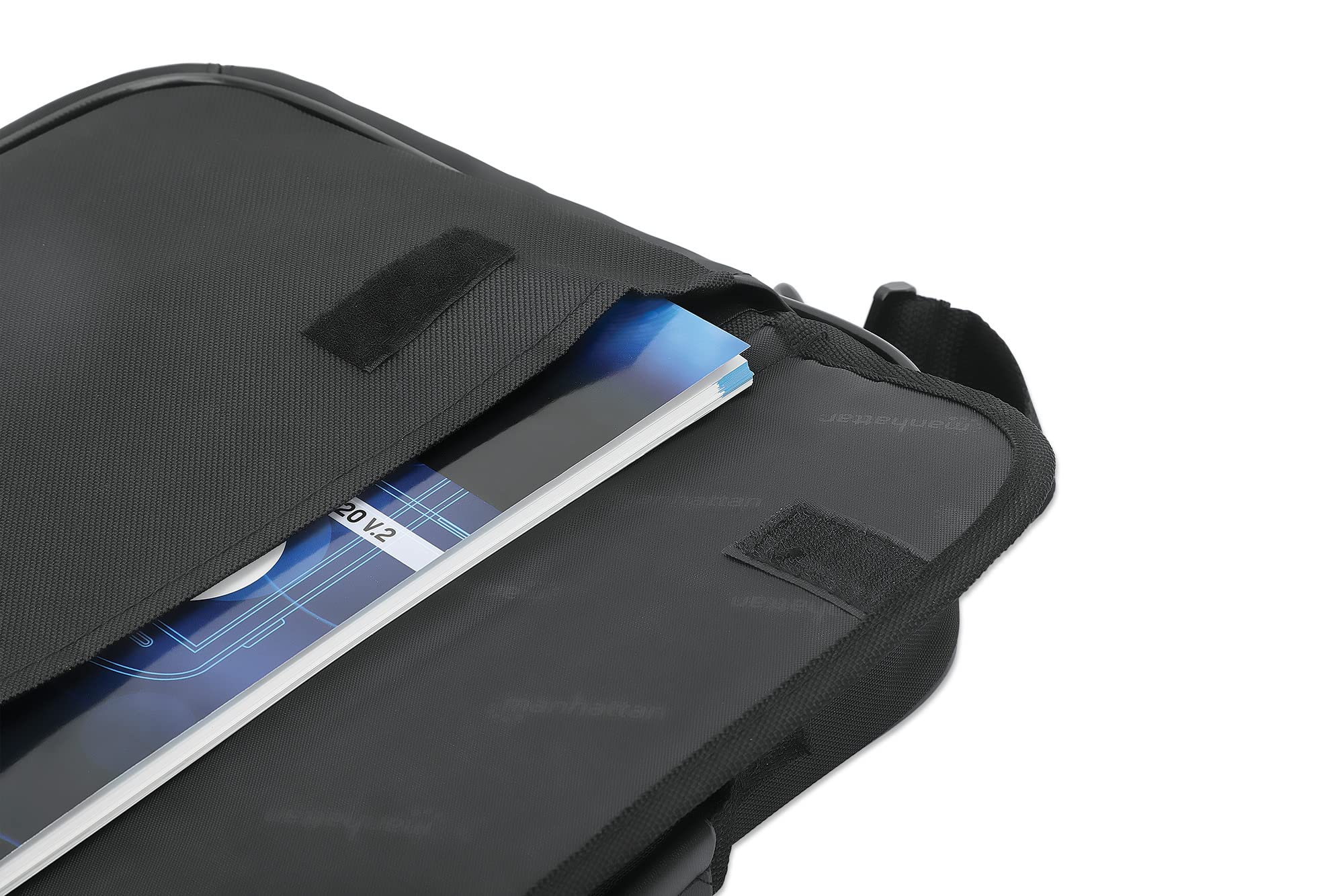 MANHATTAN 15.6-Inch Laptop Shoulder Bag Carrying Case – Slim Briefcase Style, Full Clamshell Opening, Padded Compartments - Computer, Tablet, Notebook – 3 Yr Mfg Warranty – Black, 439947