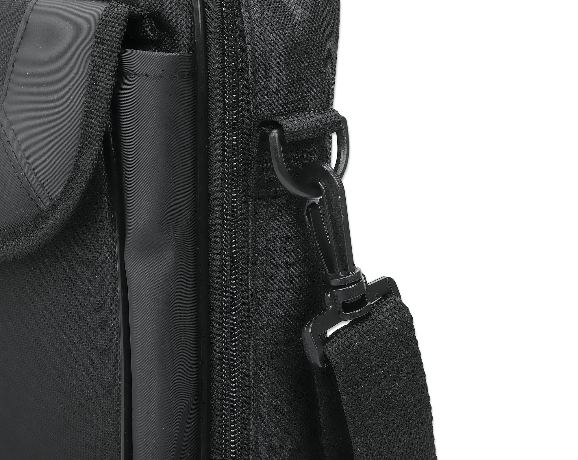 MANHATTAN 15.6-Inch Laptop Shoulder Bag Carrying Case – Slim Briefcase Style, Full Clamshell Opening, Padded Compartments - Computer, Tablet, Notebook – 3 Yr Mfg Warranty – Black, 439947