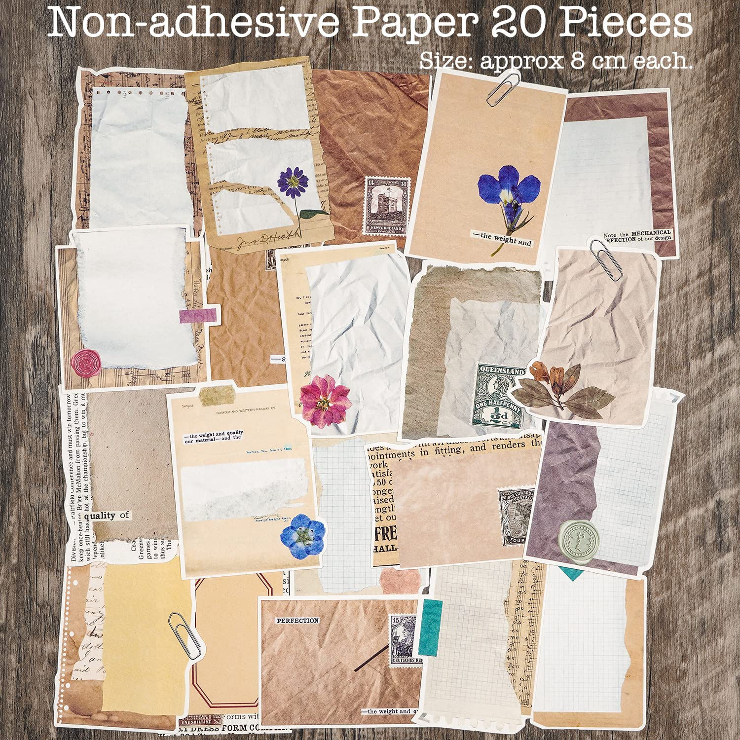 Knaid Junk Journal Kit Vintage Ephemera Bundle Scrapbook Supplies Sticker Paper Material Pack for Art Journaling Bullet Journals Planners Collage Notebooks Decoupage Album Crafter Gifts (Garden)