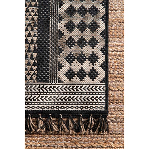 nuLOOM Nicole Modern Diamond Indoor/Outdoor Area Rug, 4 ft x 6 ft, Grey