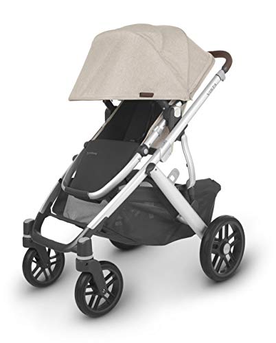 UPPAbaby Vista V2 Stroller - Declan (Oat Melange/Silver/Chestnut Leather) + Upper Adapters + RumbleSeat V2- Declan (Oat Melange/Silver/Chestnut Leather)