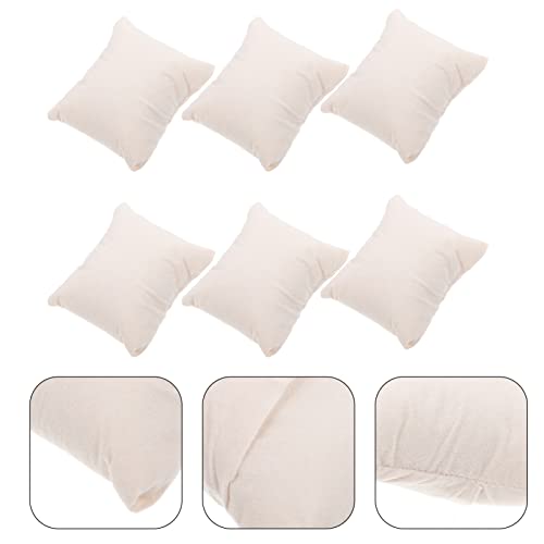 Unomor 6Pcs watch box pillow silk pillowcase monitor stand black throw pillow black tray black pillow covers pillows bracelet pillow case Watch Pillow white silk floss small pillow pu