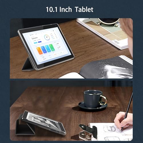 Aheadthink 2 in 1 Tablet, Tablet 10-inch HD Touch Screen, Tablet with Keyboard, 64 + 512gb Expansion, BT, WiFi, Dual Camera, 6000 mah Battery Life Long. (Black5)