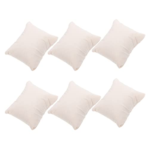 Unomor 6Pcs watch box pillow silk pillowcase monitor stand black throw pillow black tray black pillow covers pillows bracelet pillow case Watch Pillow white silk floss small pillow pu