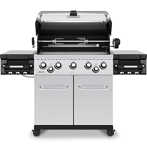 Broil King Regal S 590 Pro Natural Gas Grill - Premium 5-Burner Stainless Steel BBQ
