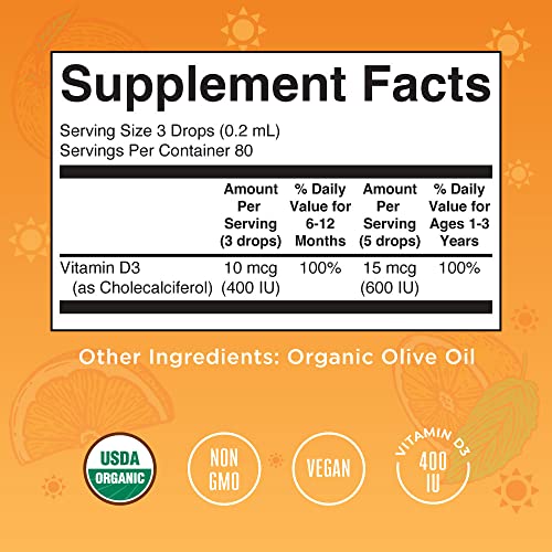 USDA Organic Vitamin D3 & Liquid Ionic Zinc for Infants & Toddlers Bundle by MaryRuth's | Immune Support | Vitamin D3 Supplement | Vegan | Gluten Free | Non-GMO