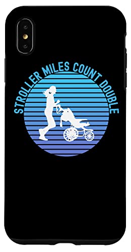 iPhone XS Max Stroller Miles Count Double Jogger Girl Baby Stroller Sunset Case
