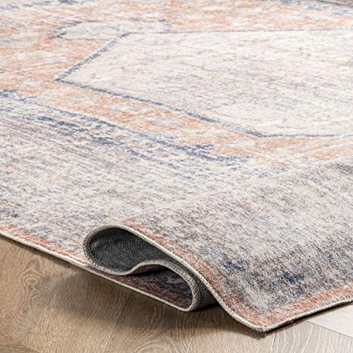 nuLOOM Jacquie Machine Washable Vintage Floral Area Rug