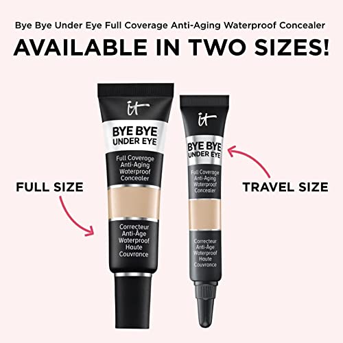 IT Cosmetics Bye Bye Under Eye Full Coverage Concealer - for Dark Circles, Fine Lines, Redness & Discoloration - Waterproof - Anti-Aging - Natural Finish β 10.5 Light (C), 0.4 fl oz