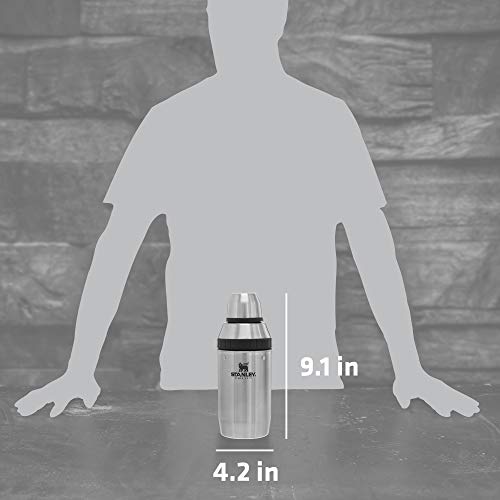 Stanley 10-02107-022 The Happy Hour Cocktail Shaker Set Stainless Steel 20OZ / .59 L shaker + Two- 7OZ / .2L cups