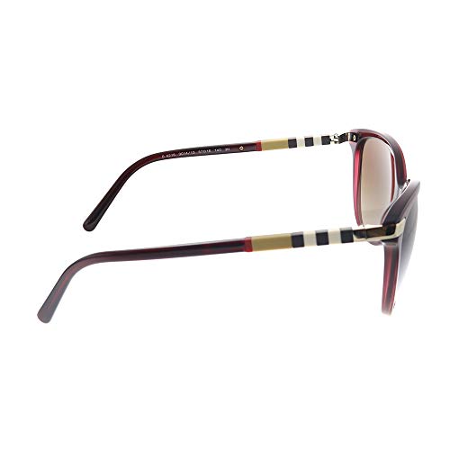 BURBERRY BE 4216 301413 Bordeaux Plastic Cat-eye Sunglasses Brown Gradient Lens
