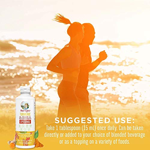 Turmeric & DHA Liposomal & Vitamin C Liposomal Bundle by MaryRuth's | Enhanced Absorption Supplement for Cognitive Maintenance, Mood Enhancement, Joint Health | Vitamin C, Immune Support for Adults