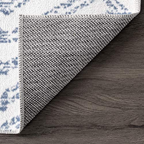 nuLOOM Rosanne Machine Washable Geometric Area Rug, 5' x 8', Blue