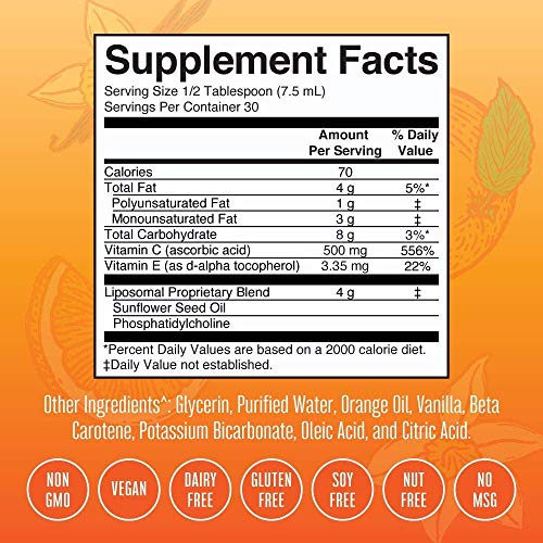 Turmeric & DHA Liposomal & Vitamin C Liposomal Bundle by MaryRuth's | Enhanced Absorption Supplement for Cognitive Maintenance, Mood Enhancement, Joint Health | Vitamin C, Immune Support for Adults