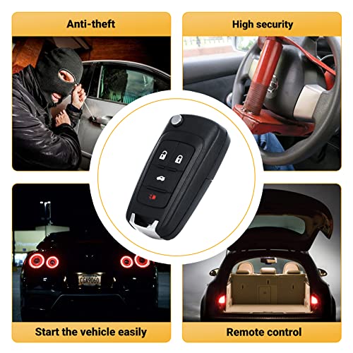 Key Fob Keyless Entry Remote Compatible with Chevy Cruze/Camaro/Impala/Equinox/GMC Terrain/Buick Lacrosse/Regal/Verano/Encore 2010-2019 Car Key Replacement for OHT01060512 (4 Buttons)