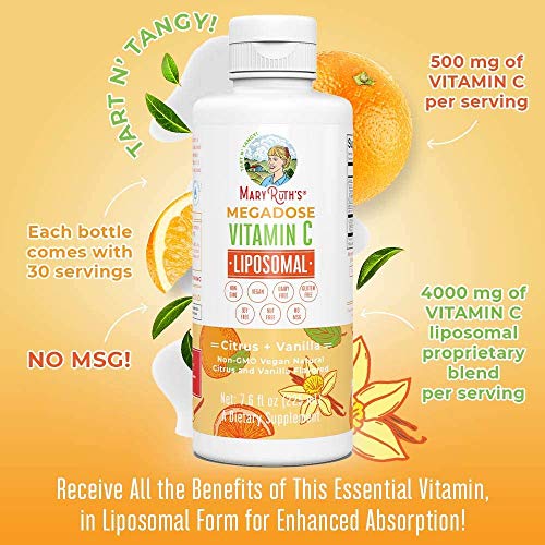 Turmeric & DHA Liposomal & Vitamin C Liposomal Bundle by MaryRuth's | Enhanced Absorption Supplement for Cognitive Maintenance, Mood Enhancement, Joint Health | Vitamin C, Immune Support for Adults